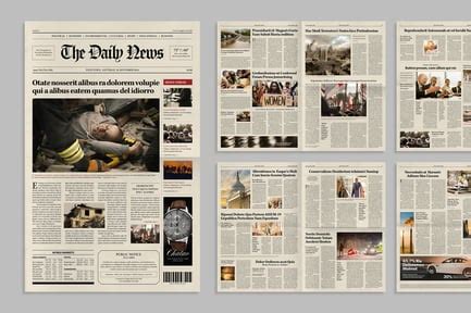 Tabloid Newspaper Template Print Templates Ft Newspaper And Modern Envato