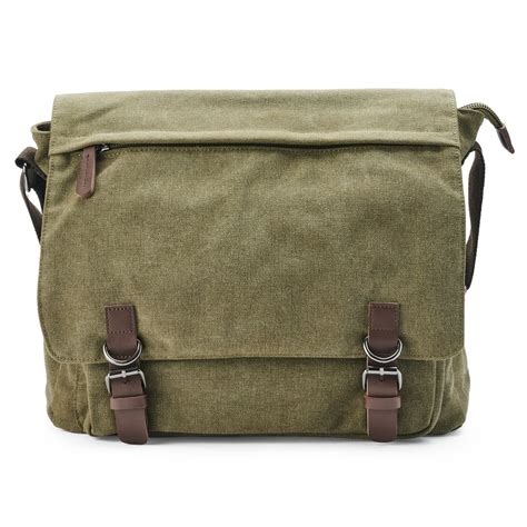 Army Green Canvas Messenger Bag In Stock Trendhim