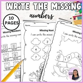 Counting Worksheets Write The Missing Numbers By Hippo And Kiwi