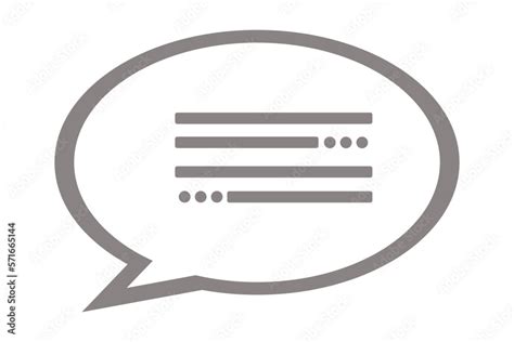 Text Message Chat Icon Speech Bubble With Text Lines Comment Icon