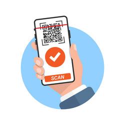 Qr Code Scan Phone Icon In Flat Style Scanner Vector Image