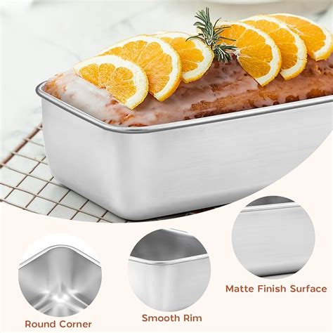 Lianyu Stainless Steel Sets Lianyu 4 Pack Bread Loaf Pans 9x5 Inch