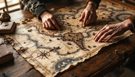 Free Ancient Maritime Strategy Image Map Parchment Compass