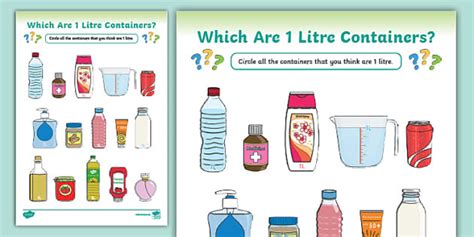 Grade 3 Math Term 1 Which Are 1 Litre Containers Caps Aligned