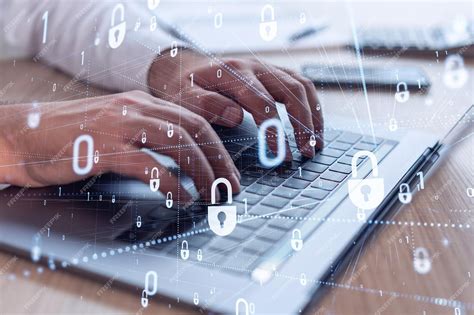 premium photo a programmer is typing a code on computer to protect a cyber security from