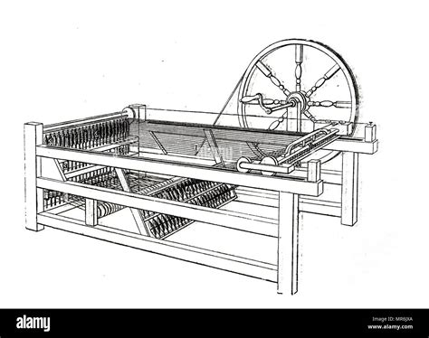 Engraving Depicting James Hargreaves Spinning Jenny The Spinning