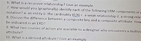 Solved What Is A Recursive Relationship Give An Examplehow