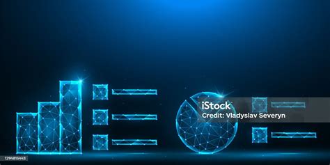 통계 데이터 분석 낮은 폴리 설계 파란색 배경에 분석 차트 및 막대 다각형 벡터 그림 로우 폴리곤 모델링에 대한 스톡 벡터 아트 및 기타 이미지 로우 폴리곤 모델링