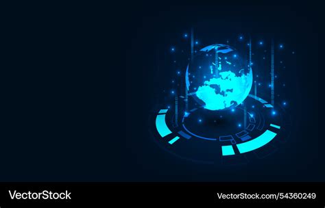 Artificial Intelligence Global Connection Network Vector Image