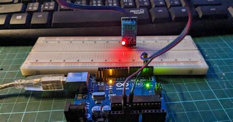 五福國中STEAM科技教育 ARDUINO程式 範例 DHT 顯示現在室溫及濕度