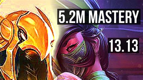 Azir Vs Akali Mid 5 2m Mastery 8 Solo Kills 1200 Games Euw