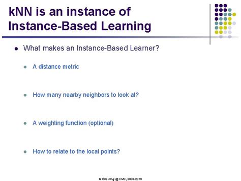 Machine Learning Introduction Nonparametric Classifiers Eric Xing Lecture