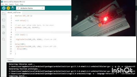 Led Blinking Using Arduino Nano Youtube