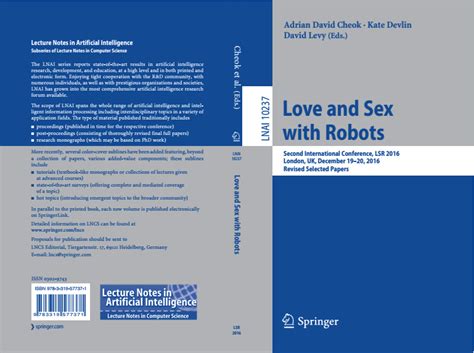 Proceedings Of The Second International Conference On Love And Sex With Robots On Springer