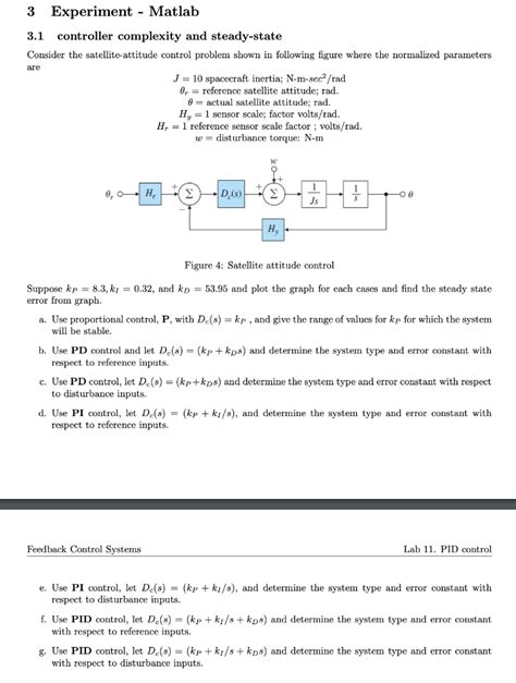 Solved 3 Experiment Matlab Controller Complexity And