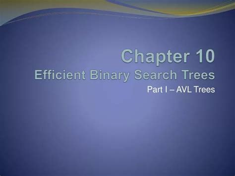 Ppt Understanding Avl Trees Balanced Binary Search Powerpoint
