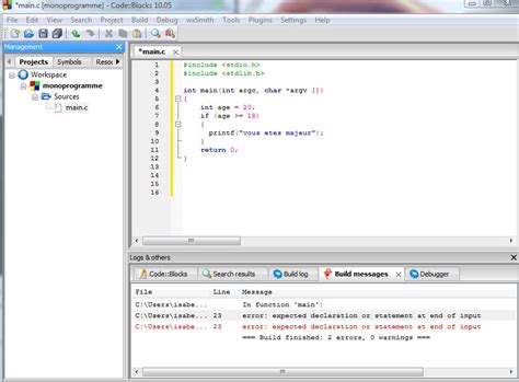 Problèmes Avec Codeblock Apprenez à Programmer En C Par Islt