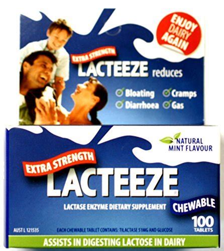 Lacteeze Extra Strength 100 Chewable Tablets Mint In Pakistan Starshoppk
