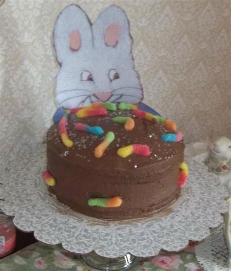 Maxs Muddy Worm Cake From Max And Ruby Cartoon Show Aka Chocolate Cake Worm Cake Max And