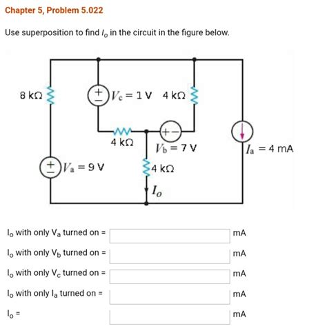 Solved Chapter 5 Problem 5006 Circuit Solution Find 1