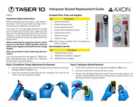 Taser 10 Setup User Manual Maintenance Troubleshooting
