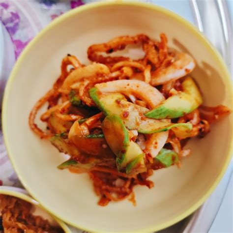 진미채무침 오징어채무침 오이 넣고 새콤달콤 여름밑반찬