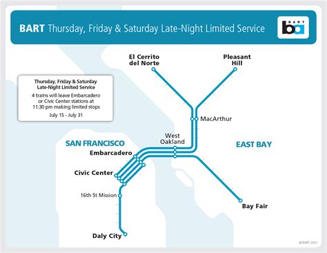 Bart Offers Limited Late Night Service For Thursdays Fridays And