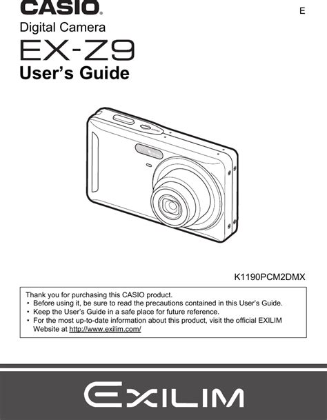Casio Ex Z Pk Users Manual