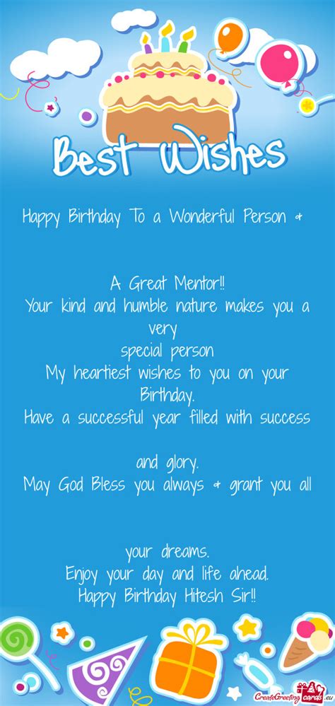 Happy Birthday Hitesh Sir Free Cards
