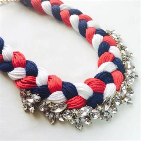 Ριγέ με ασπρο μπλε και κοκκινο Handmade Beaded Jewelry Jewelry Diy Jewelry