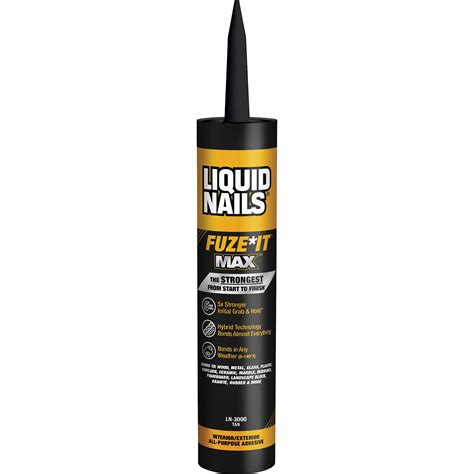 Liquid Nails Fuze It Max 9 Oz Interior Exterior All Surface