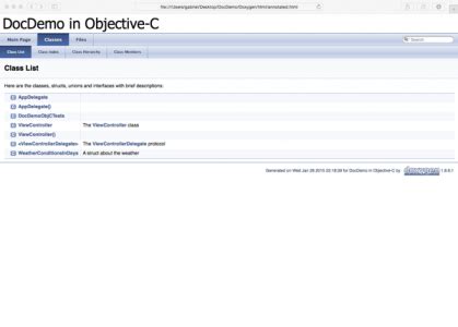 Documenting Your Objective C And Swift Code In Xcode With HeaderDoc And Doxygen