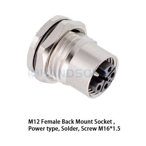 S T K L M Coded M12 T Coded Connector M12 Male Back Mount Socket Handsome Cable