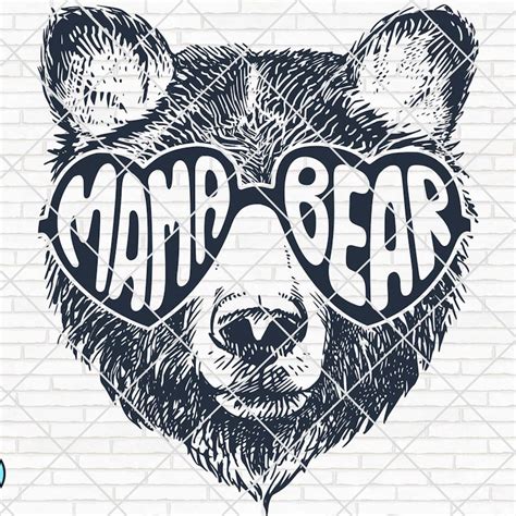 Mama Bear Cut File Etsy
