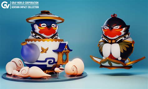 Tubby And Chubby Genshin Impact D Model By Gray World Corporation