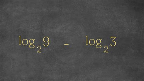 How To Subtract Logarithms Youtube