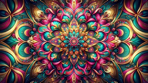 Colorful Digital Kaleidoscope Captures The Beauty Of Symmetry Structure