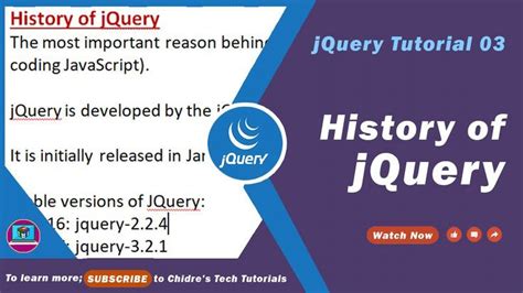 Brief History Of Jquery Web Development Design Jquery Development