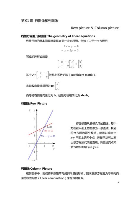 超详细mit线性代数公开课笔记完整版 麻省理工线性代数笔记资源 csdn下载