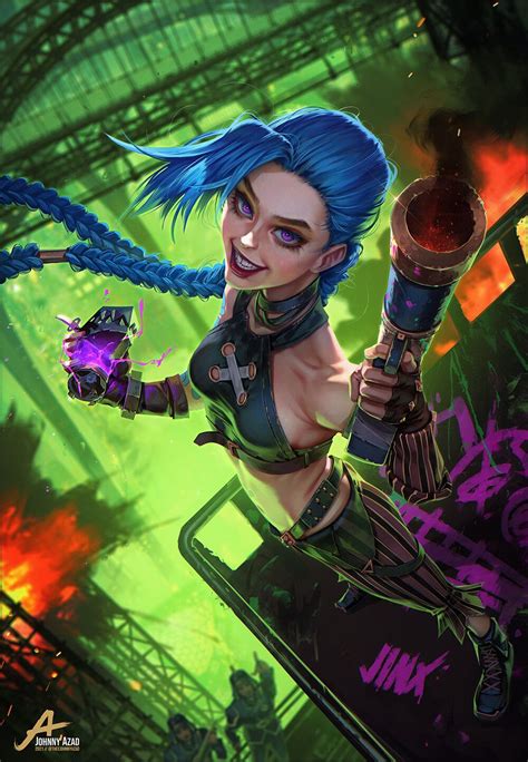 Arcane Jinx Fanart Johnny Azad League Of Legends Poster Lol