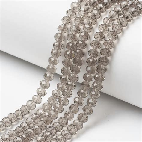 Cristal Gris Claro 6x5mm Ekrea El Taller Materiales Para Bisutería