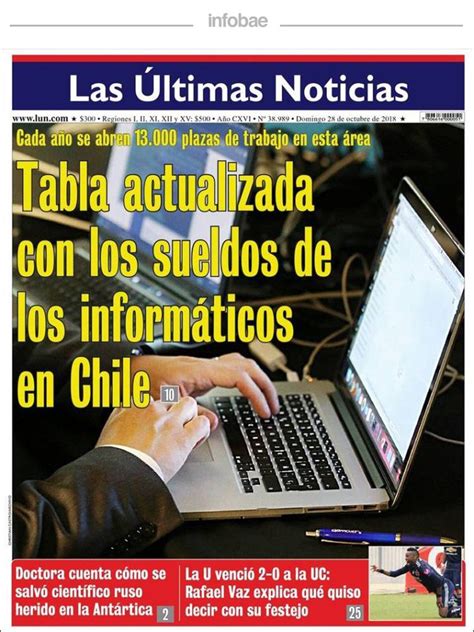 Las Ultimas Noticias Chile 28 De Octubre De 2018 Infobae
