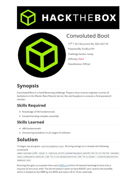 Convoluted Boot Pdf Booting Pointer Computer Programming