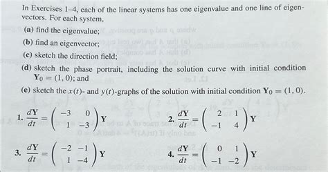 Solved All Of 4 ﻿only In Exercises 1 4 ﻿each Of The Linear