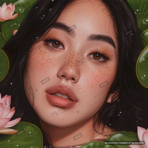 Ai创作图雀斑美人详情 雀斑美人图片 美女插画海报 东方美女美容海报 写实人物插画 祛斑海报 化妆美肤补水美容 补水美容美容广告 美容养颜插画 整形美容美容广告形象 少女海报插画 美容养颜广告