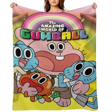 Amazing World Of Gumball Throw Blanket Soft Cozy Warm College Printing