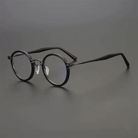 Tate Vintage Round Acetate Glasses Frame Titanium Eyeglasses Eyeglasses Glasses Frames