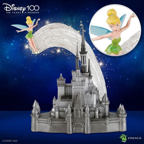 Grand Jester Studios Disney Disney Castle With Tinker Bell Statue