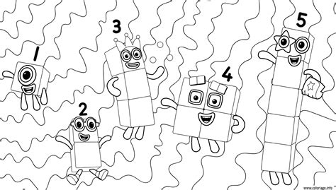 Coloriage Numberblocks Numbers 1 To 5 Fun Dessin Numberblocks 224 Imprimer