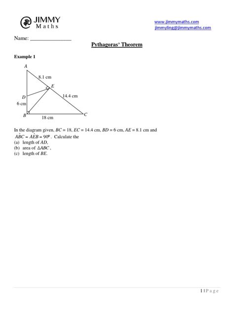 sec 2 pythagoras theorem download free pdf triangle area